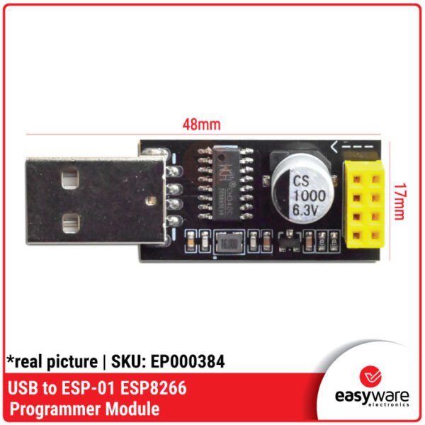 USB To ESP-01 ESP8266 Programmer Module CH340G - Adapter Untuk Flashing ...
