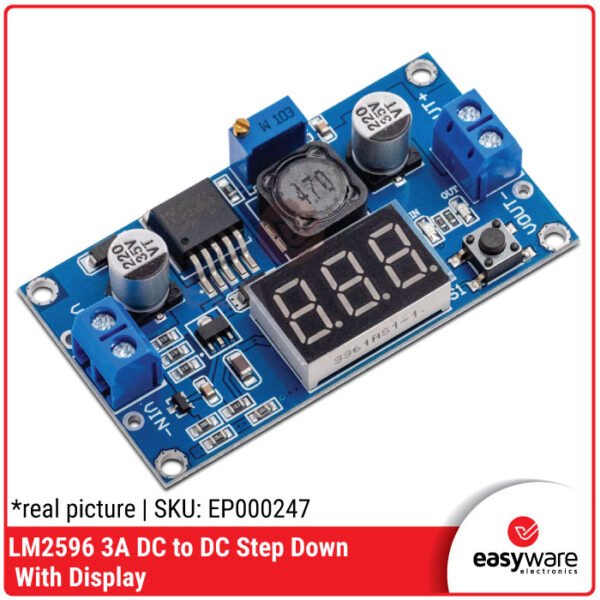 Modul Step Down LM2596 3A Dengan Voltmeter: Input 4-40V, Output ...