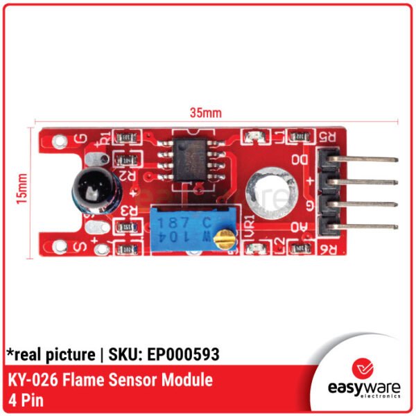 KY-026 Flame Sensor Module 4 Pin - Sensor Deteksi Api Ganda Analog ...